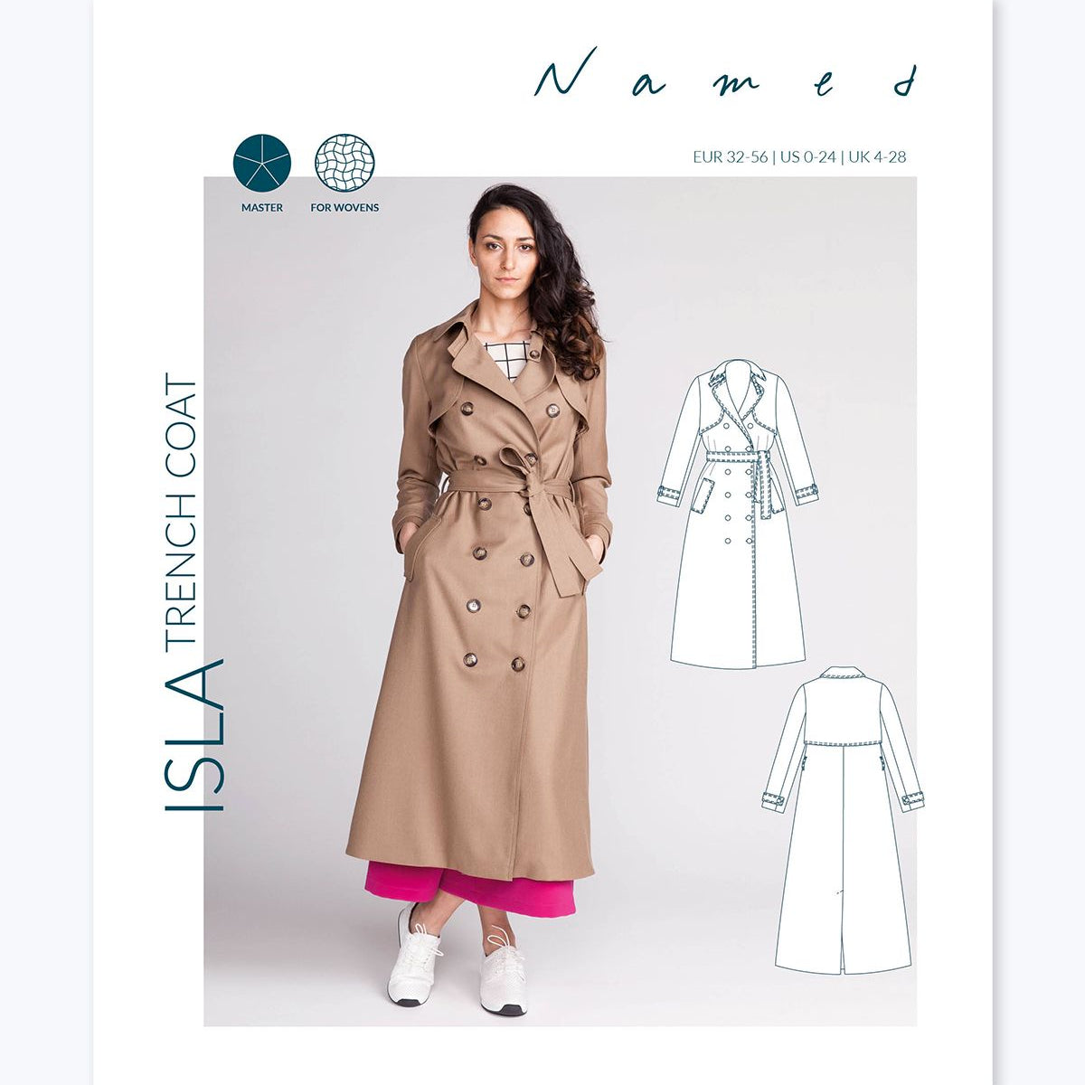 Named Clothing Isla Trench Coat Sewing Pattern PDF – Guthrie & Ghani