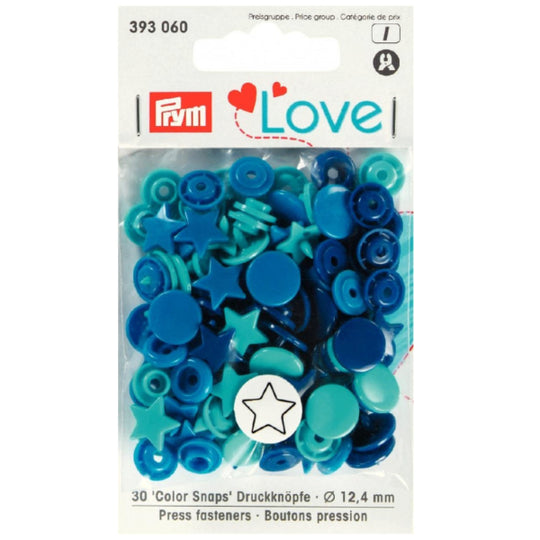 Prym Love Coloursnaps Mixed Bag Blue Stars – Guthrie & Ghani