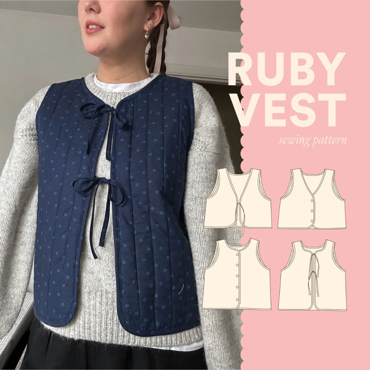 Syd Graham Ruby Vest Sewing Pattern PDF – Guthrie & Ghani