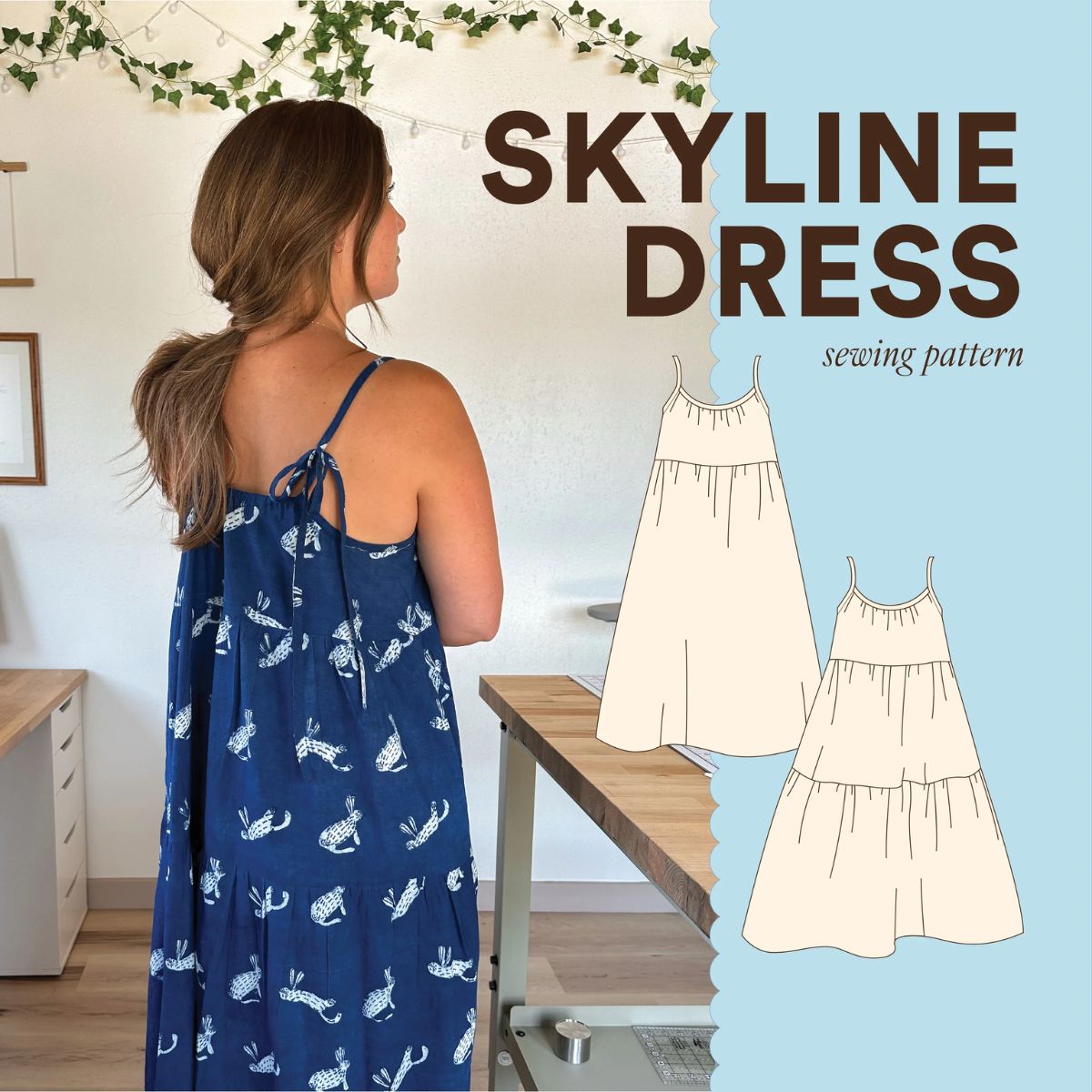 Syd Graham Skyline Dress Sewing Pattern PDF – Guthrie & Ghani