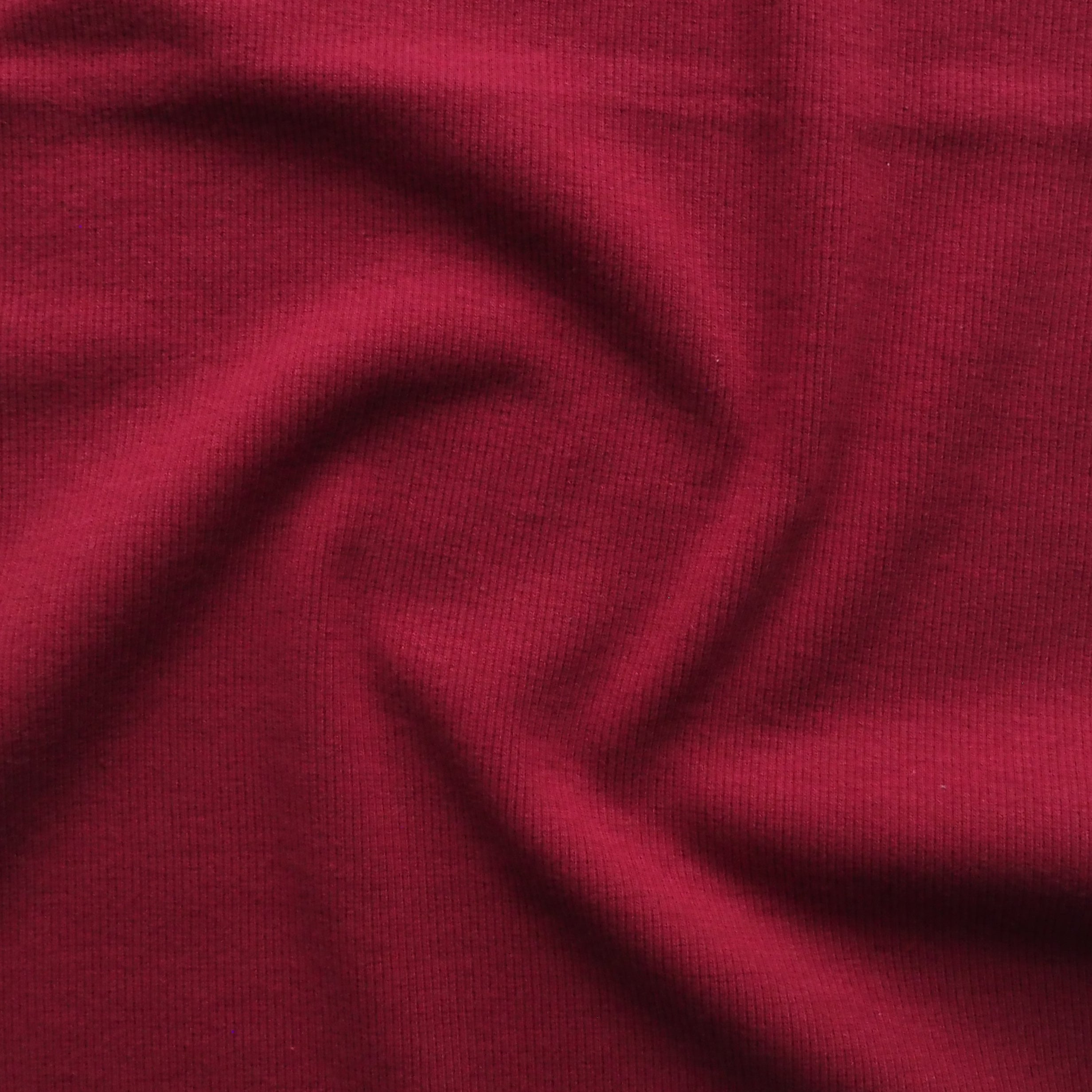 Deep Red 2x2 Cotton Tubular Ribbing Fabric – Guthrie & Ghani