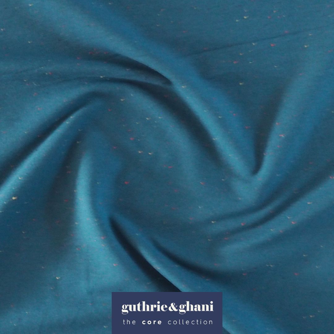 Cosy Colours Peacock Blue Multi Fleck Fleece Sweatshirting Fabric ...