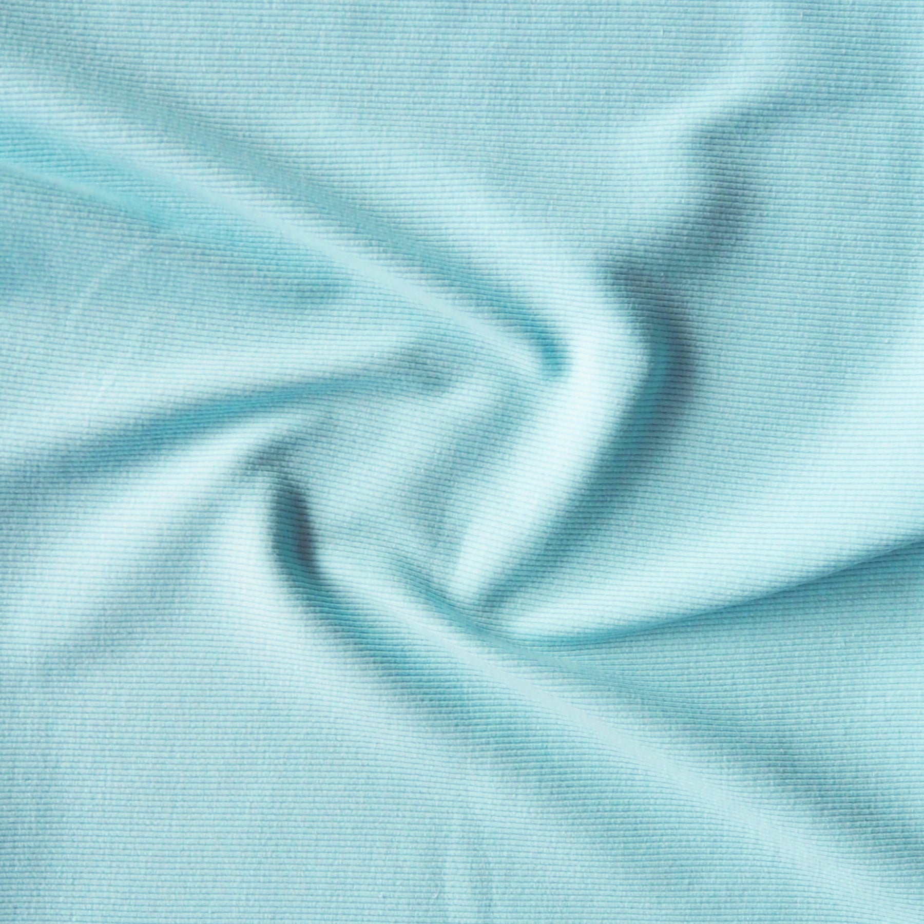 Sky Blue 2x2 Rib Organic Cotton Ribbing Fabric - Bolt End Pieces ...