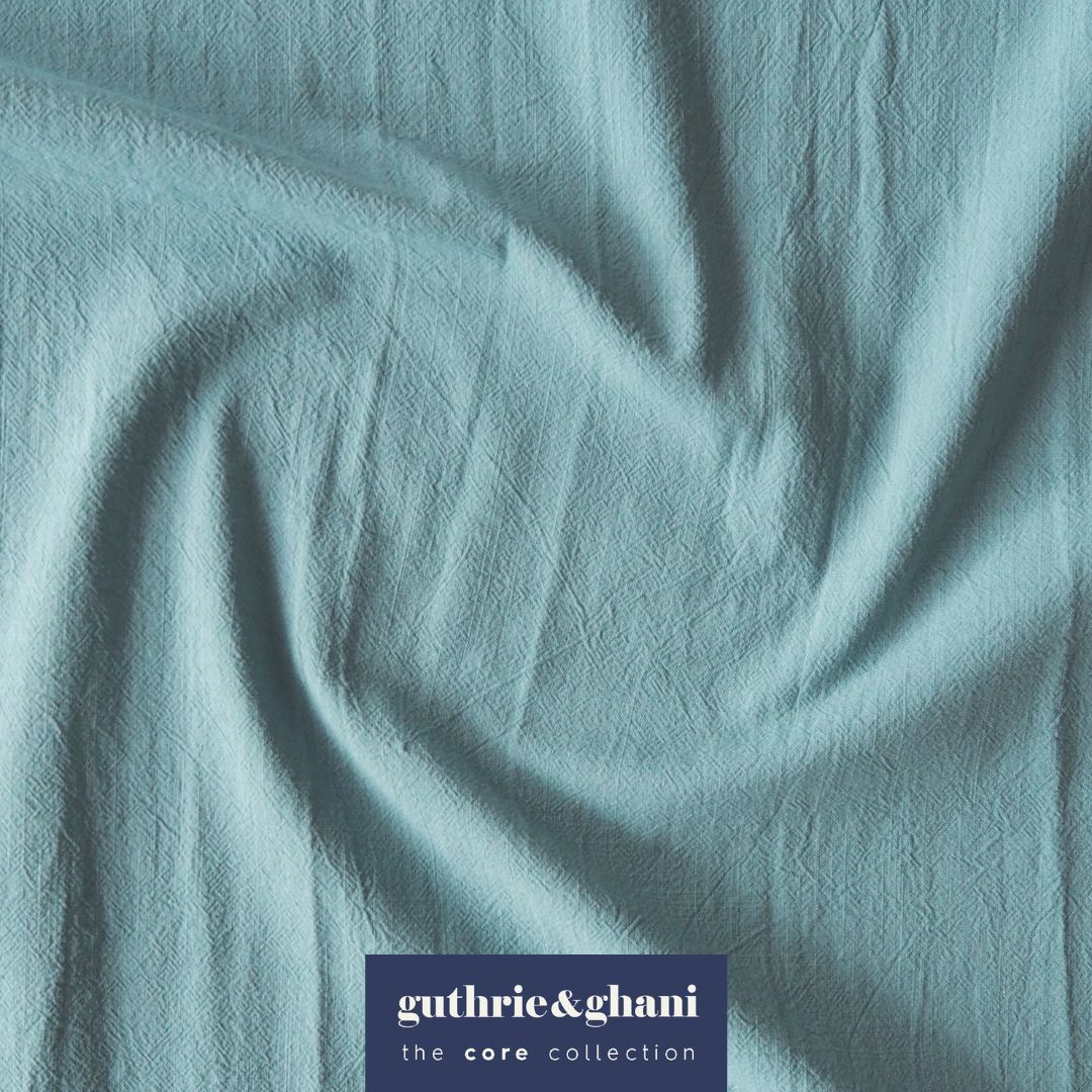 Vintage Turquoise Textured Cotton Fabric – Guthrie & Ghani