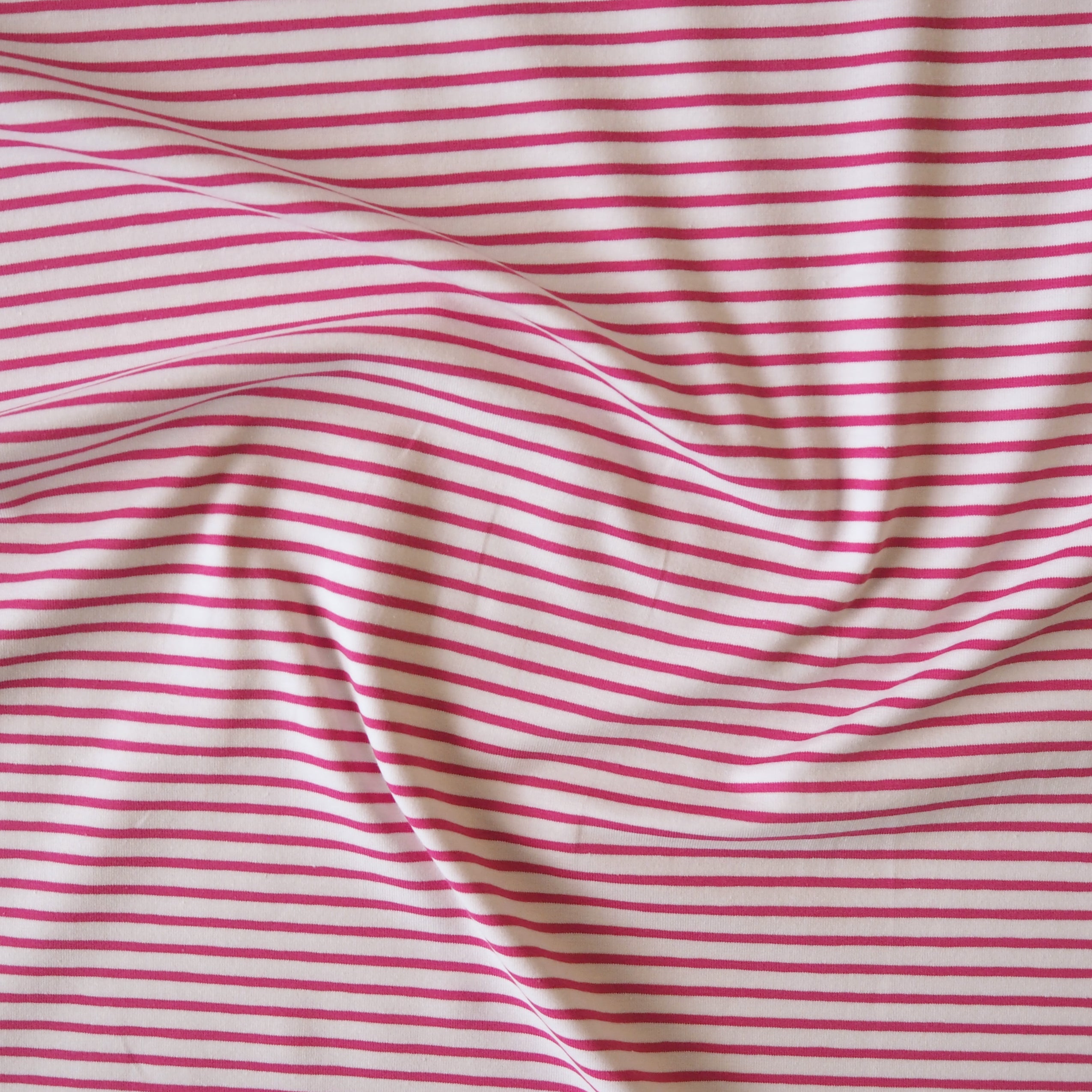 Pink Narrow Stripe Cotton Jersey Fabric – Guthrie & Ghani