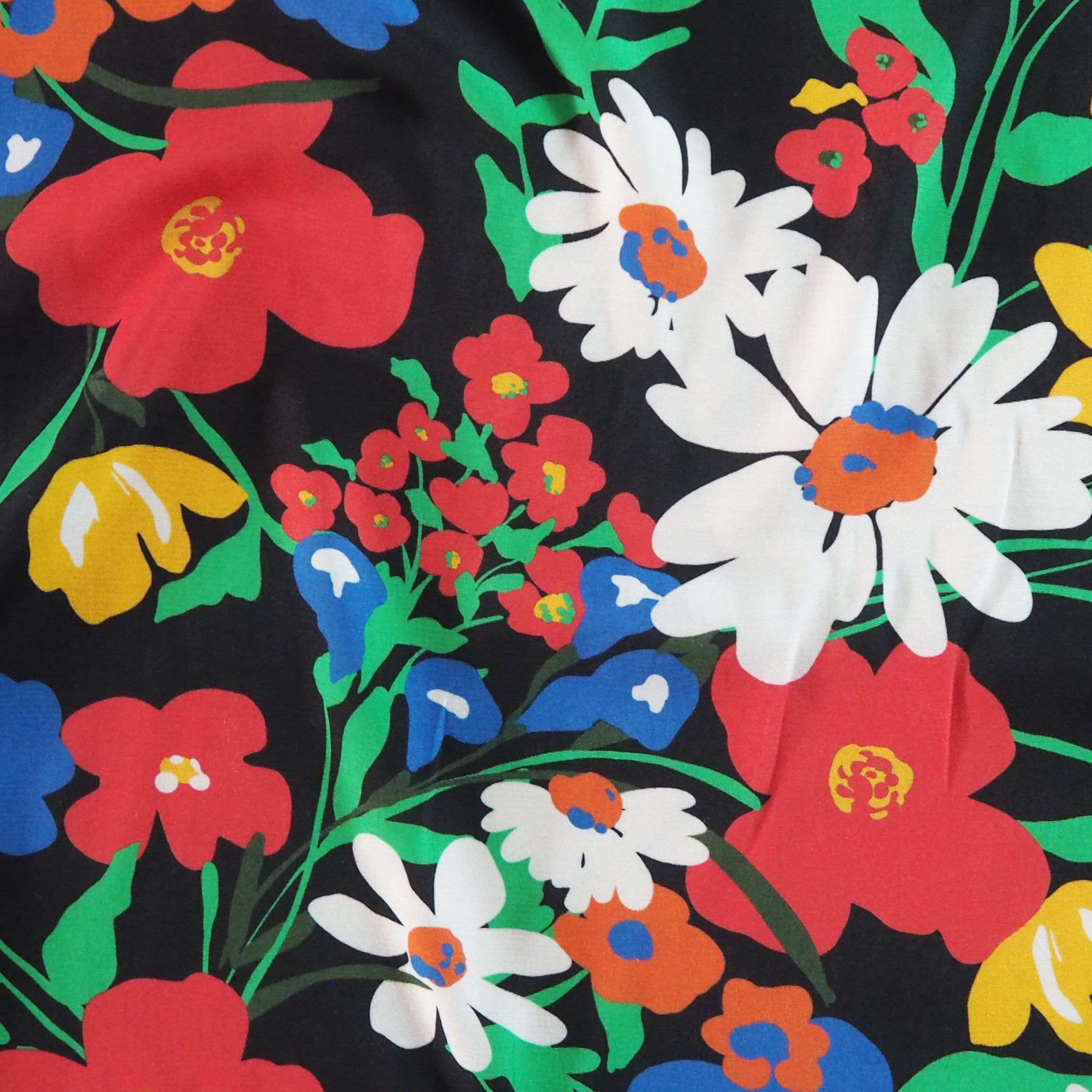 Fabric Godmother Cassandra Floral Black Viscose Crepe Fabric – Guthrie ...